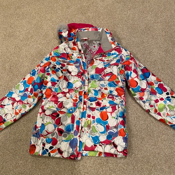 Spyder | Jackets & Coats | Spyder Girls Puffer Jacket High Collar ...
